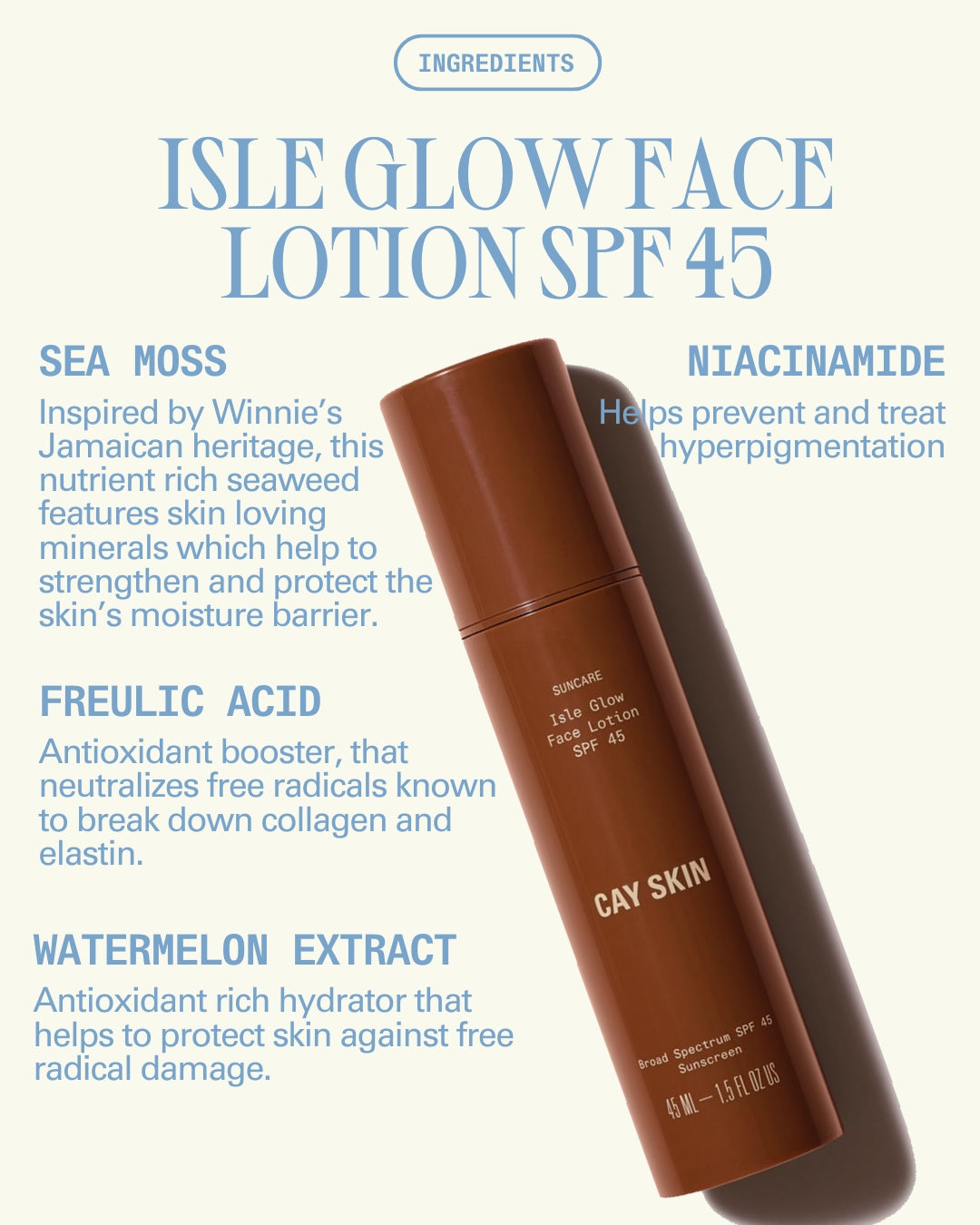 Isle Glow Face Moisturizer SPF 45 - PREORDER SHIPS 3.20.25